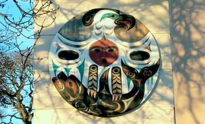 Thunderbird Orca Spindle Whorl - Indigenous Public Art